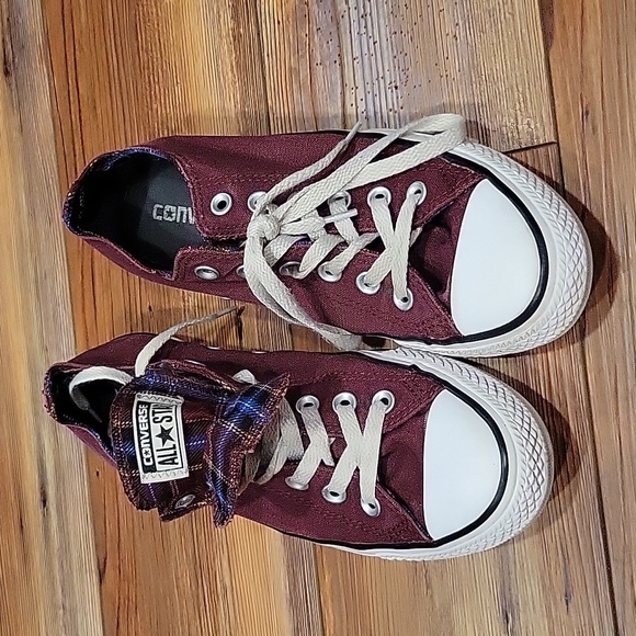 Converse | Shoes | Maroon Converse All Star Double Tongue | Poshmark